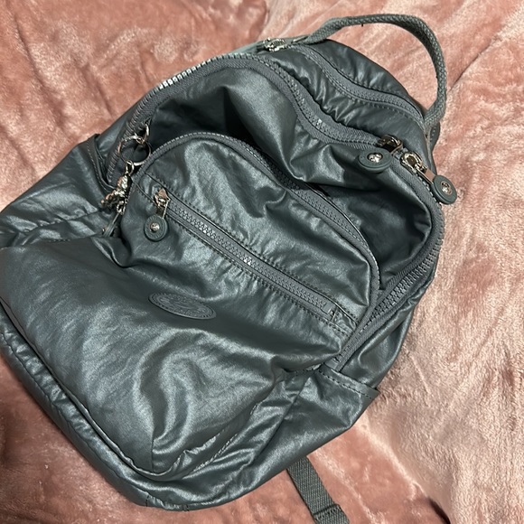 Kipling | Bags | Kipling Seoul Gray Metallic Backpack | Poshmark